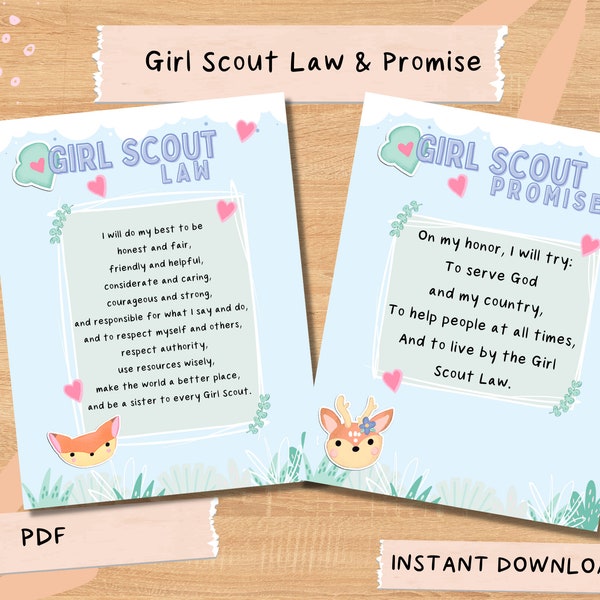 Girl Scout Promise - Etsy