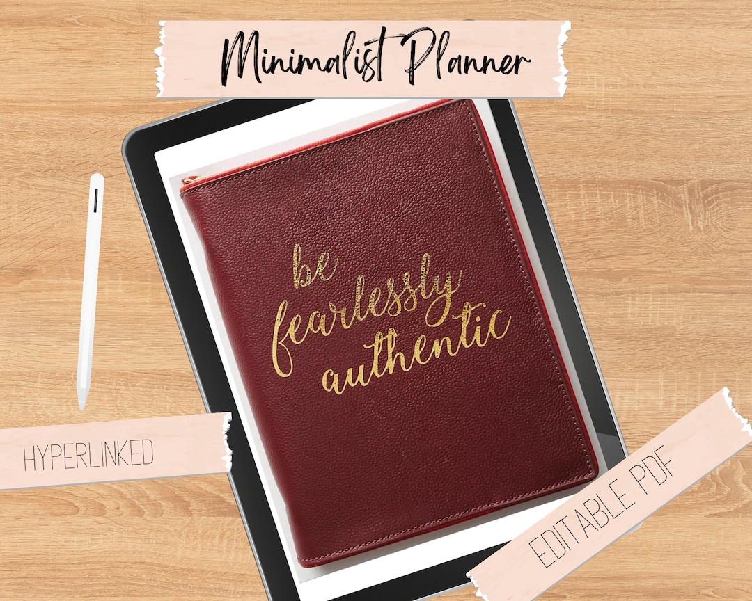 Minimalist Hyperlinked 2023 Dated Monday Start Weekly Planner PDF - Etsy