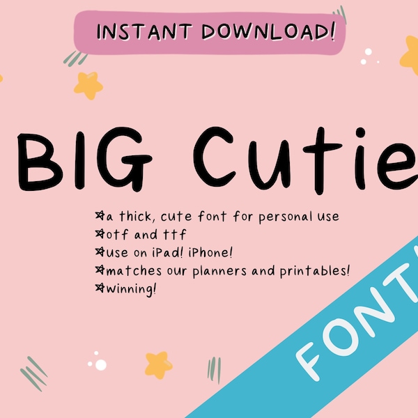 Kawaii Handwriting Font - Etsy