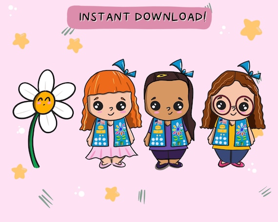 Girl Scout Daisy Flower Clip Art
