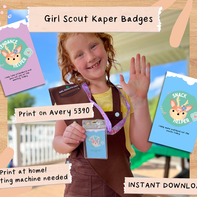 Girl Scout Brownie Kaper Chart - Etsy