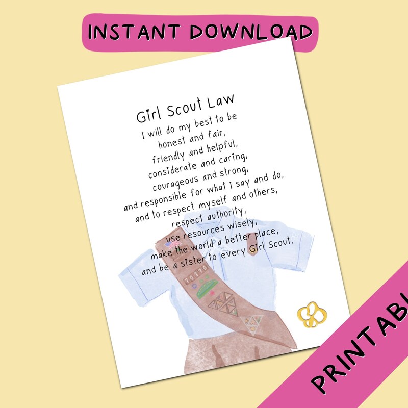 Girl Scout Law - Etsy