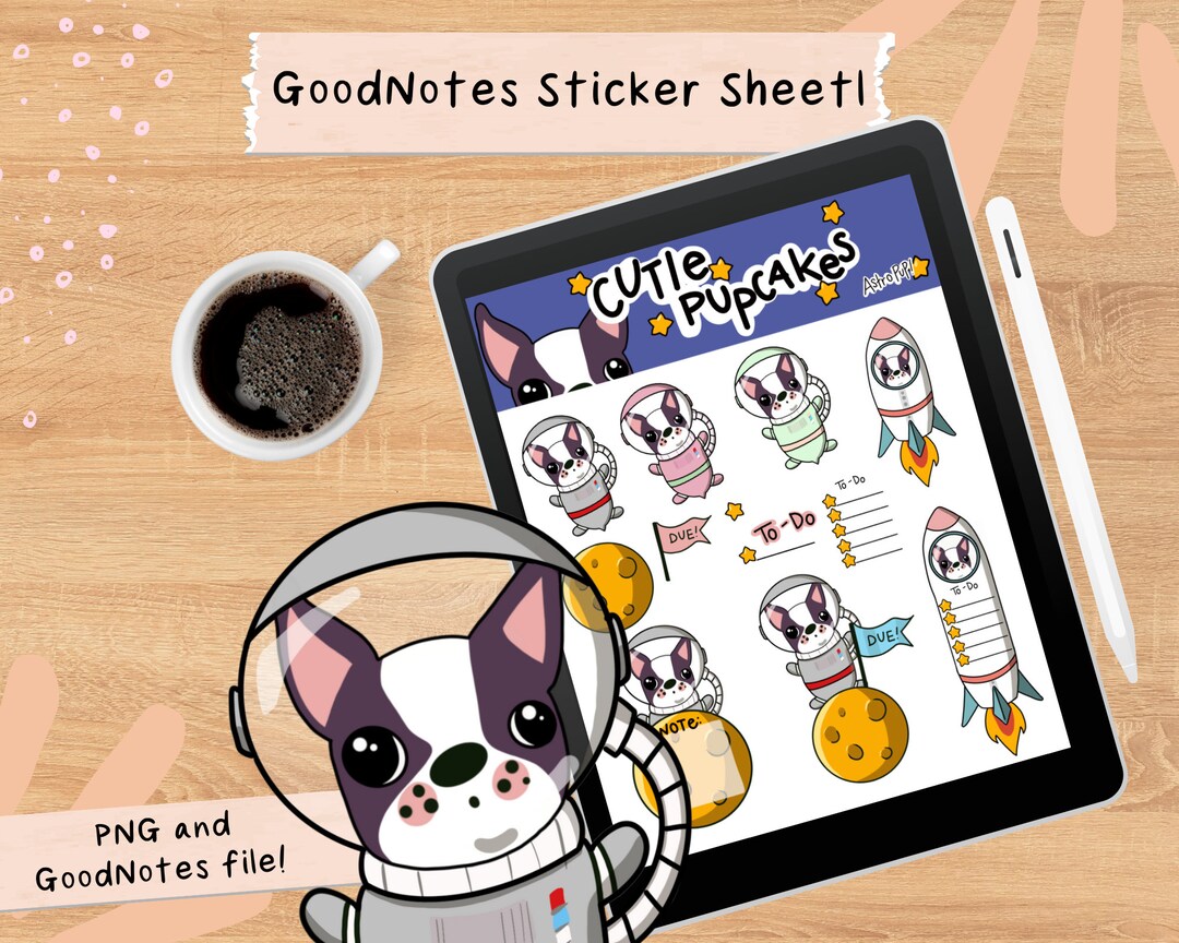 Cute Dog Digital Planner Stickers! PNG and Goodnotes Files - Etsy
