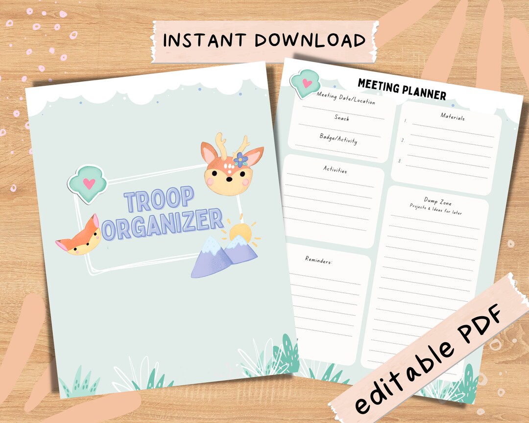 Girl Scout Troop Leader Starter Kit Binder All Levels Woodlands Theme ...