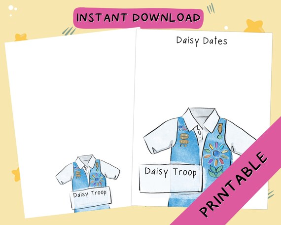 Daisy Girl Scout Printable Calendar and Notes Page Cute - Etsy