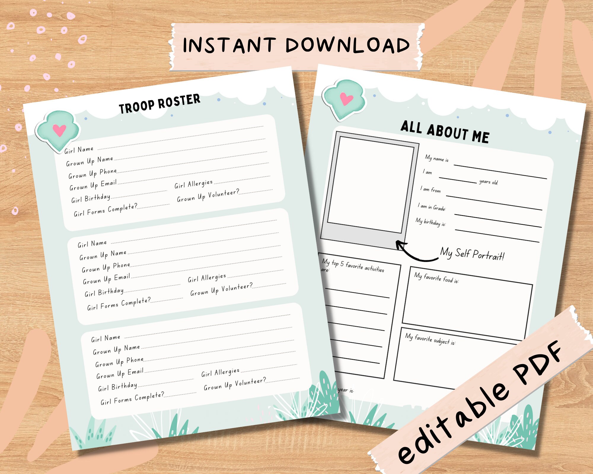 Girl Scout Troop Leader Starter Kit Binder All Levels Woodlands Theme ...