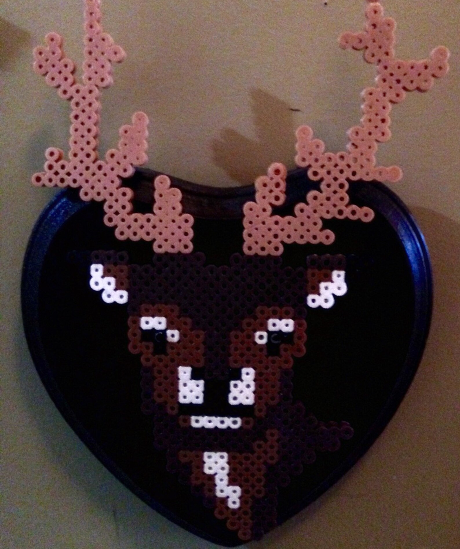 Perler Bead deer head mounted. | Etsy