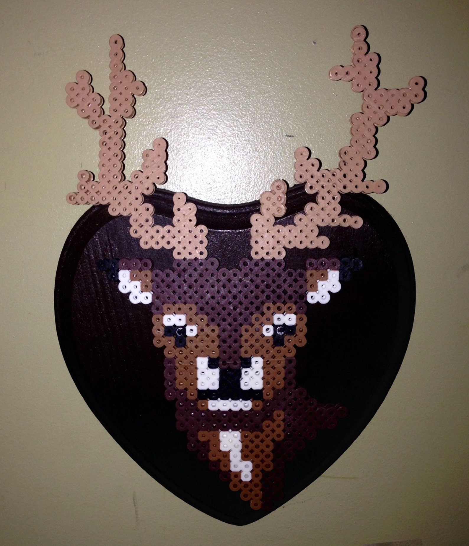 Perler Bead deer head mounted. | Etsy