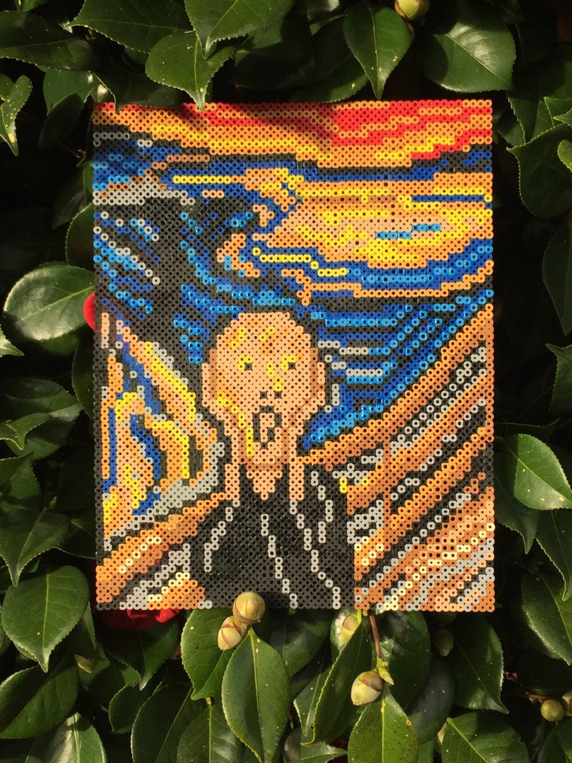 The Scream art made of perler beads | Etsy