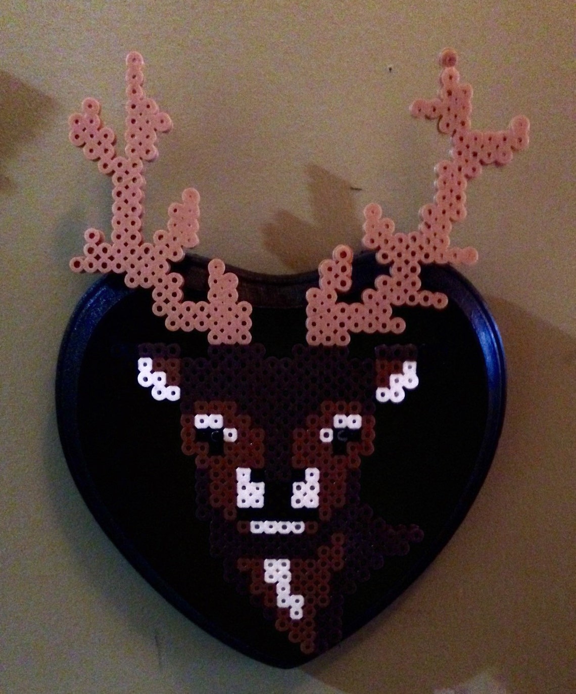 Perler Bead deer head mounted. | Etsy