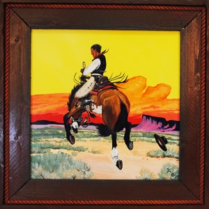 Bucking Bronc Original Western Art Painting by Dan Howard - Etsy