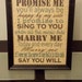 Framed Burlap Print Marry Me Train Lyrics Today and Every Day Wedding ...