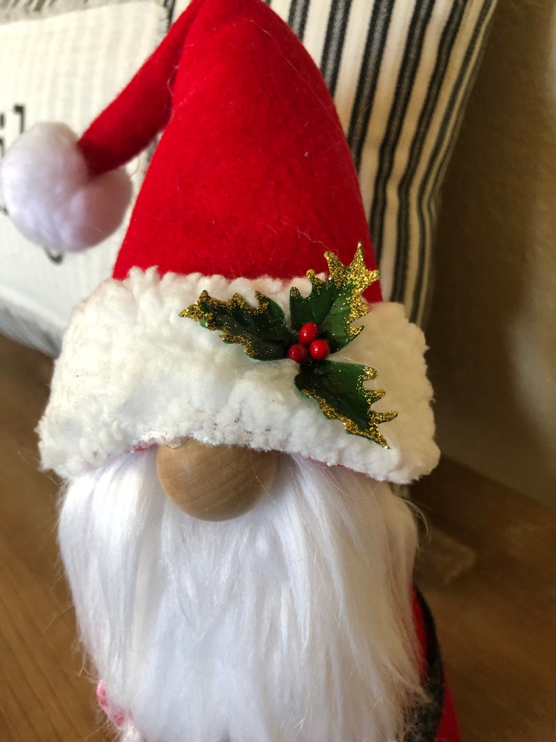 Santa Gnome Christmas Gnome Christmas Decor Holiday Decor - Etsy