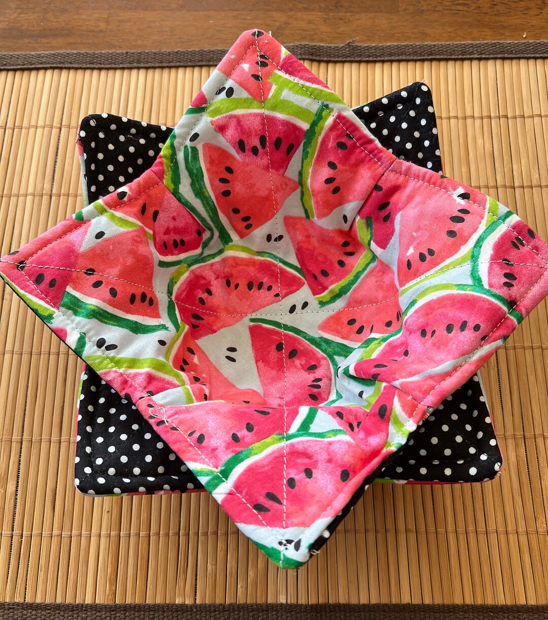 Microwave Bowl Cozy, Watermelon Bowl Cozy, Reversable Microwave Cozy ...