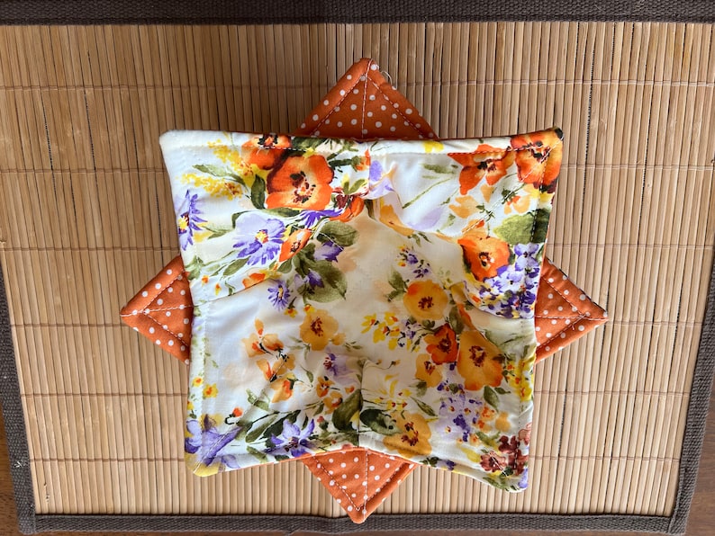 Microwave Bowl Cozy, Reversible Microwave Bowl Cozy, Floral Microwave ...