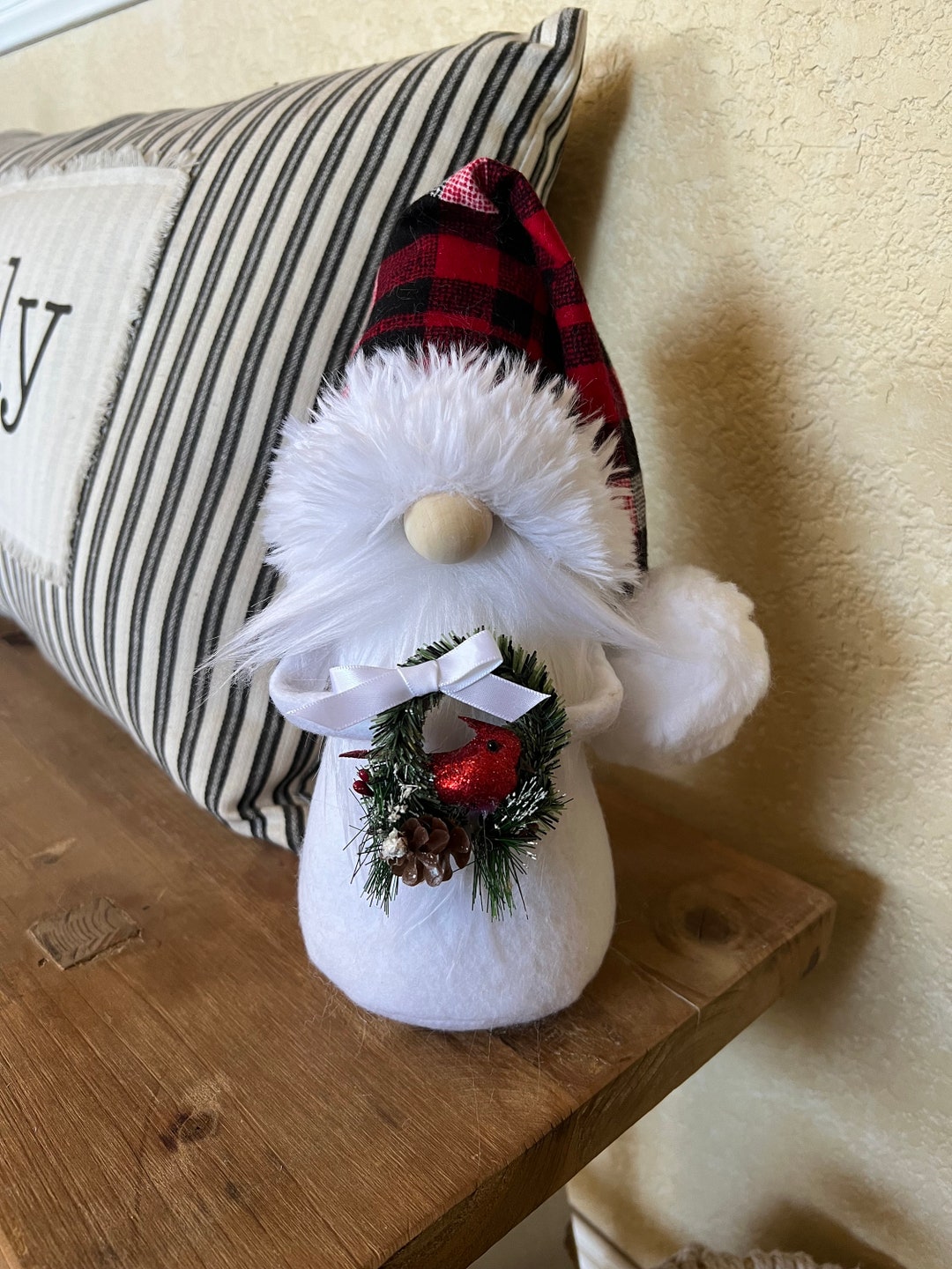 Christmas Santa Gnome, Gnome, Christmas Decor, White Santa, Santa Gnome ...