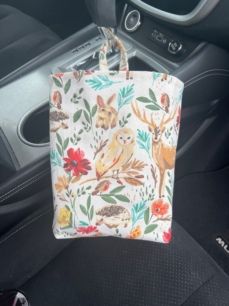 Animal Print Car Trash Bag, Floral Car Trash Bag, Car Accessories, Car ...