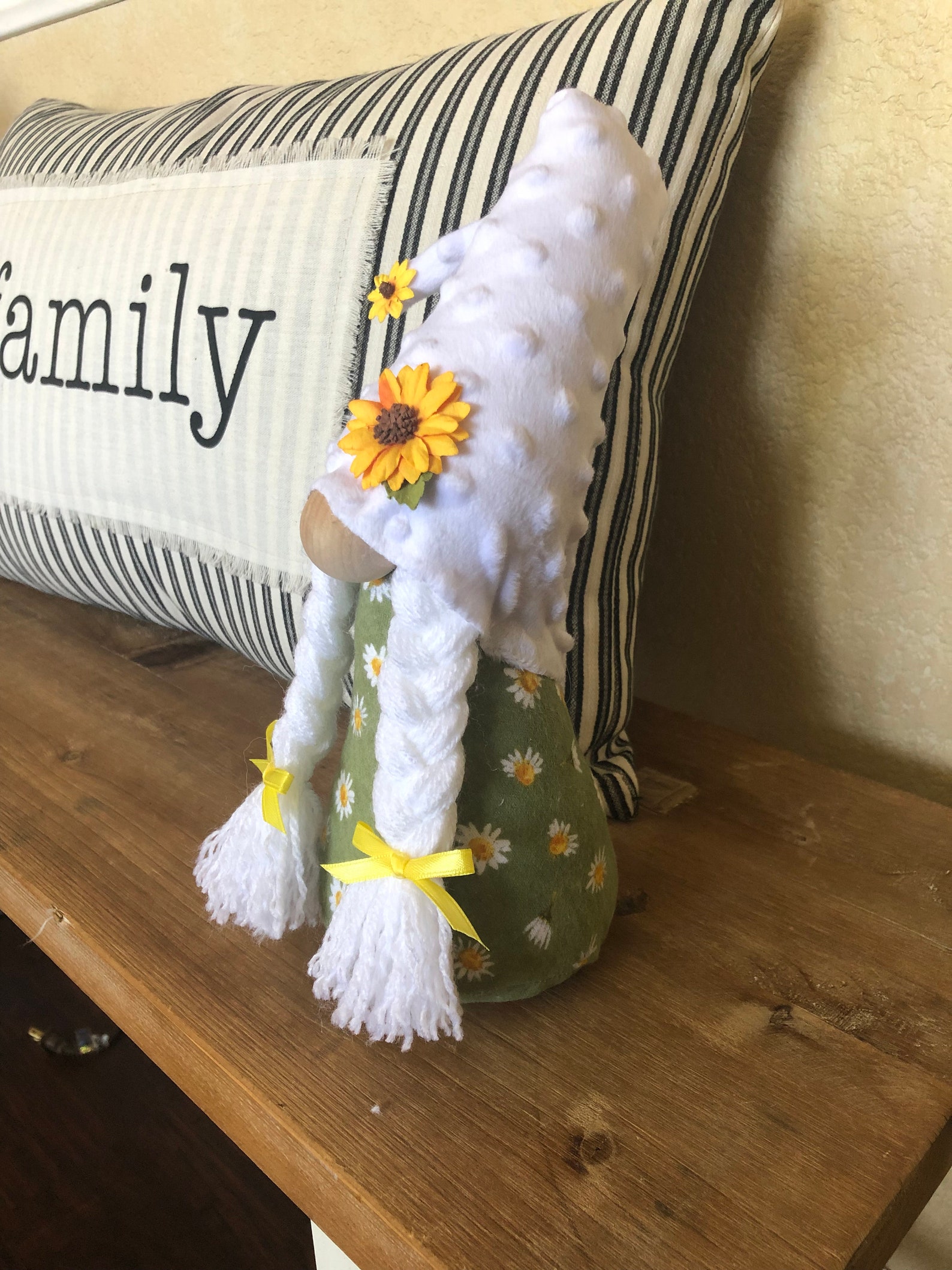 Sunflower Gnome Gnome Spring Gnome Home Decor Girl - Etsy