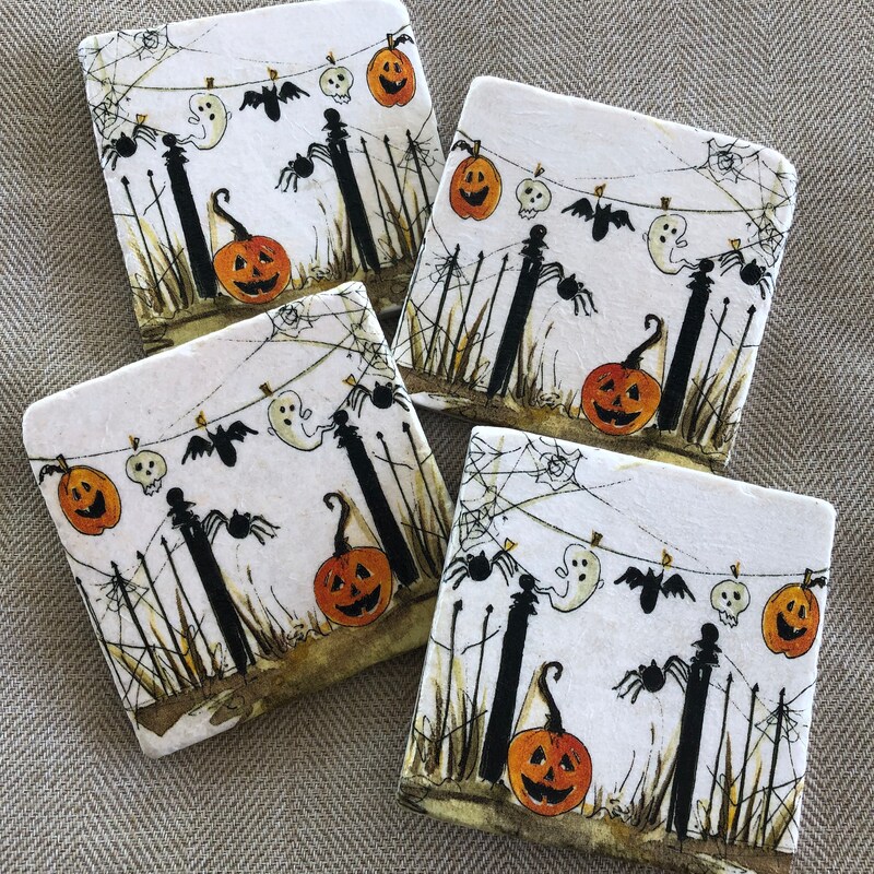 Halloween Coasters - Etsy