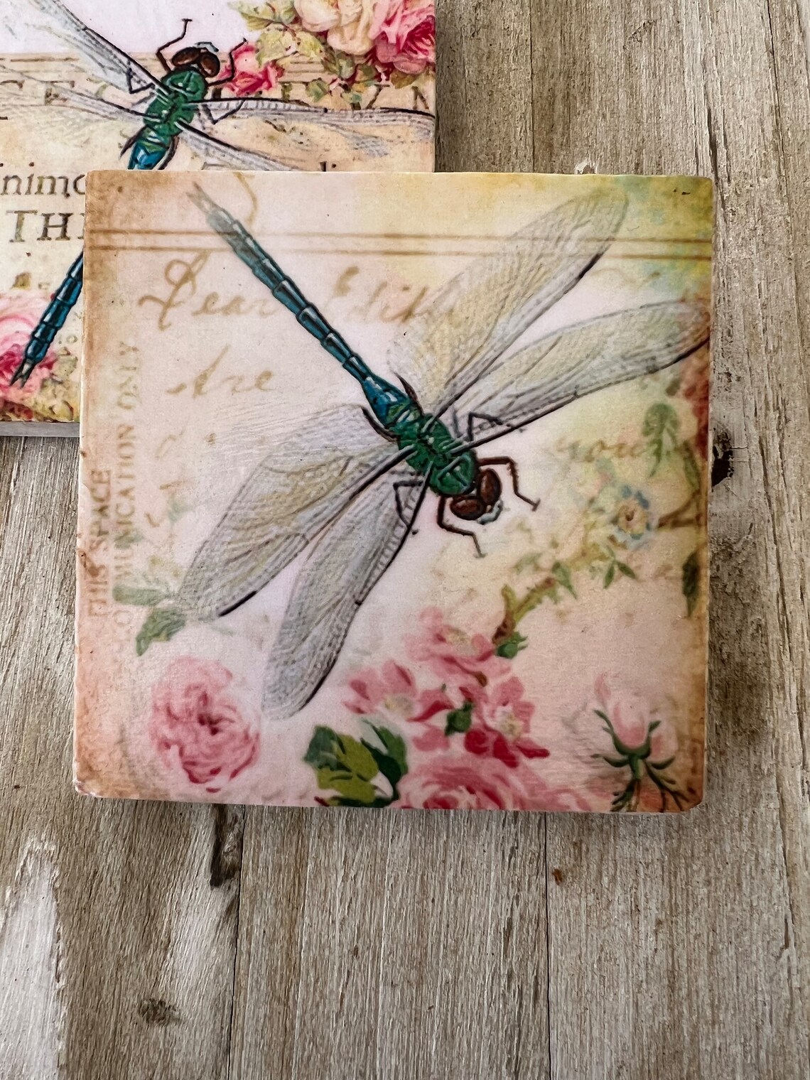 Natural Stone Dragon Fly Coasters, Stone Coasters, Beverage Coasters ...