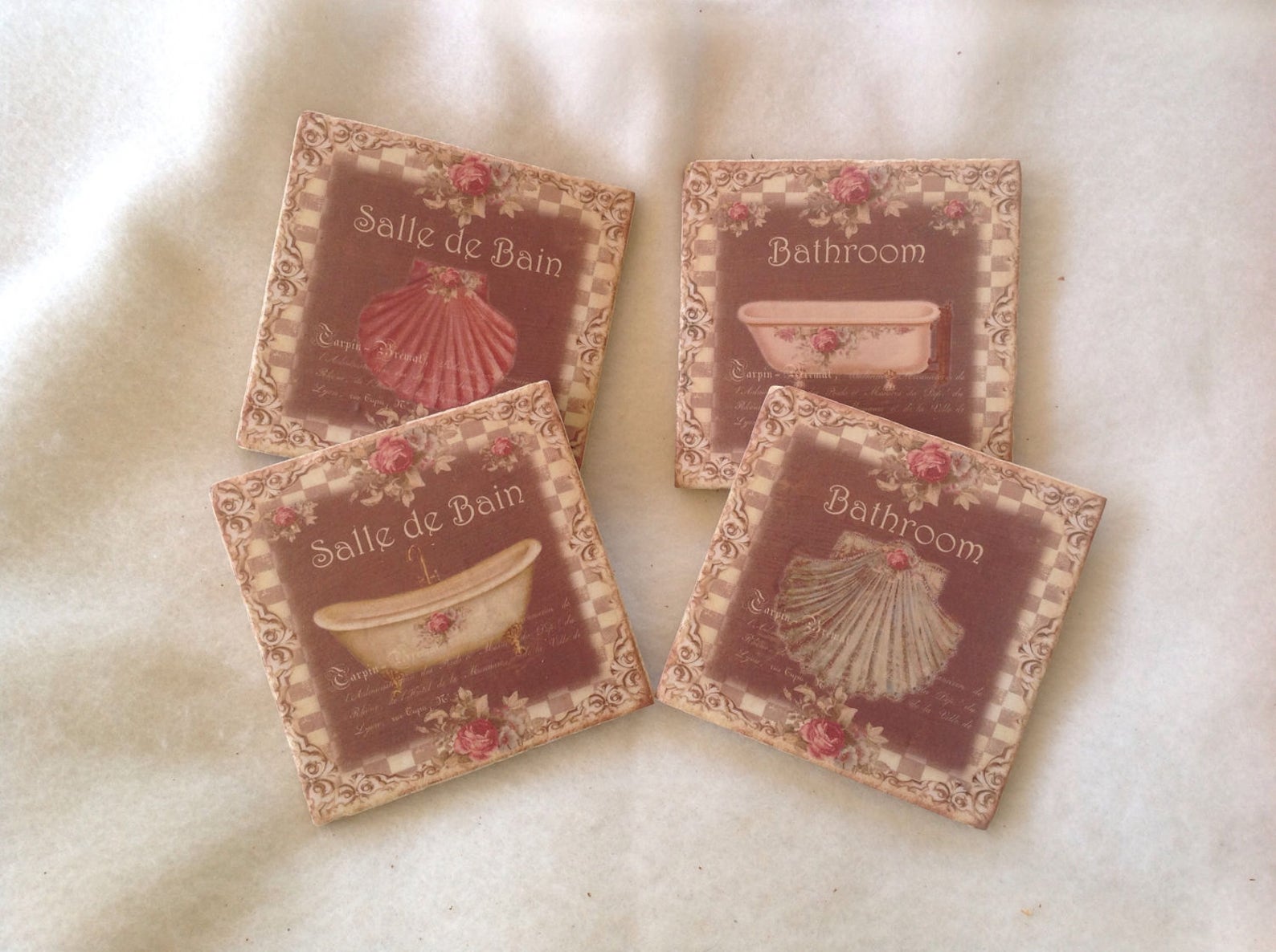 Natural Stone Shabby Chic Claw Foot Tub Coasters Beverage - Etsy