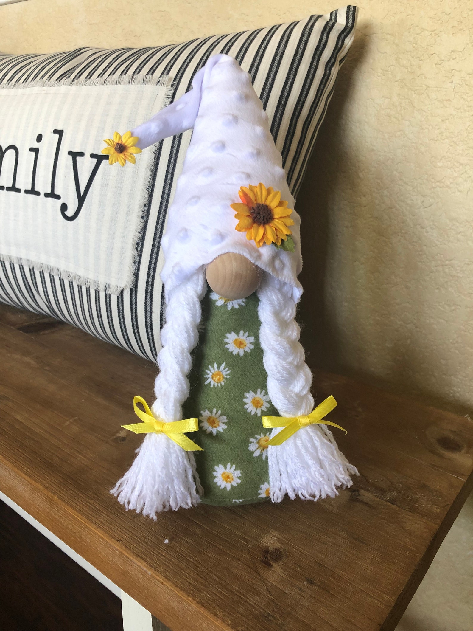 Sunflower Gnome Gnome Spring Gnome Home Decor Girl - Etsy
