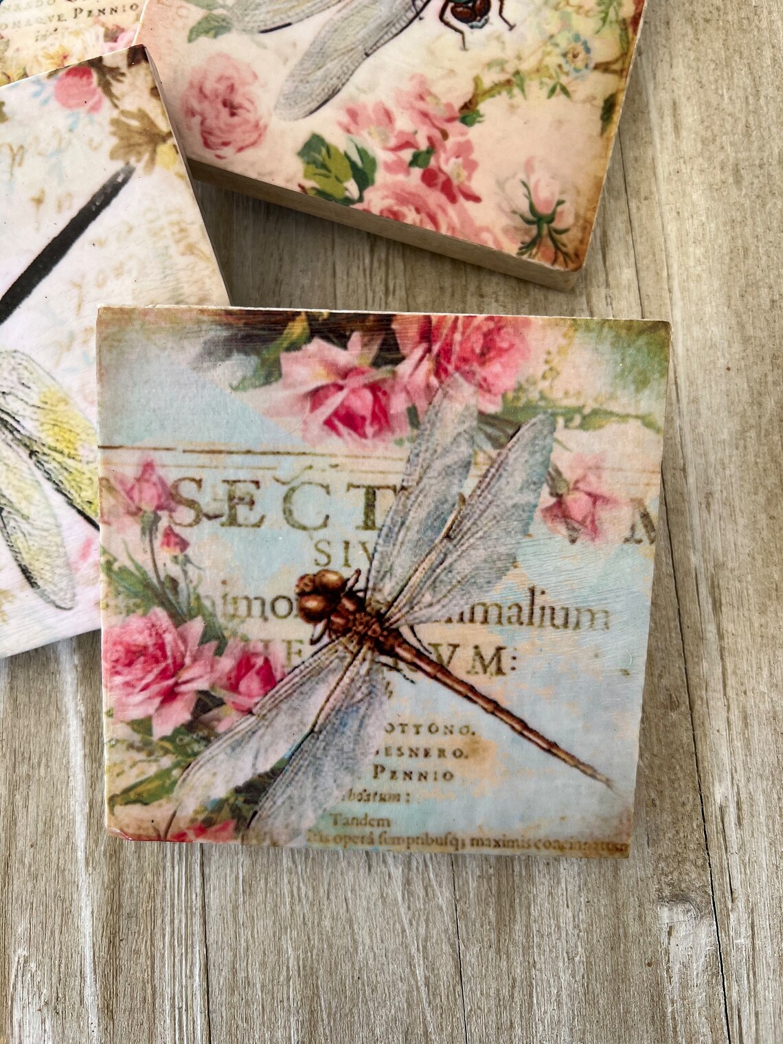 Natural Stone Dragon Fly Coasters, Stone Coasters, Beverage Coasters ...