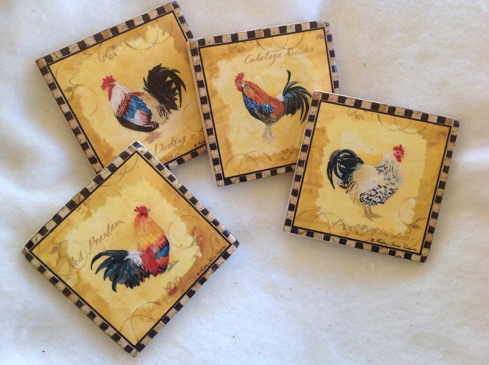 Natural Stone Tile Rooster Coasters Beverage Coasters Square - Etsy