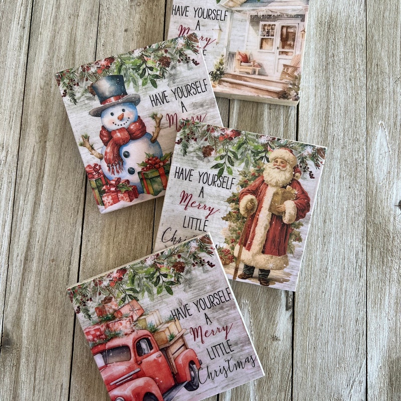 Christmas Coasters - Etsy