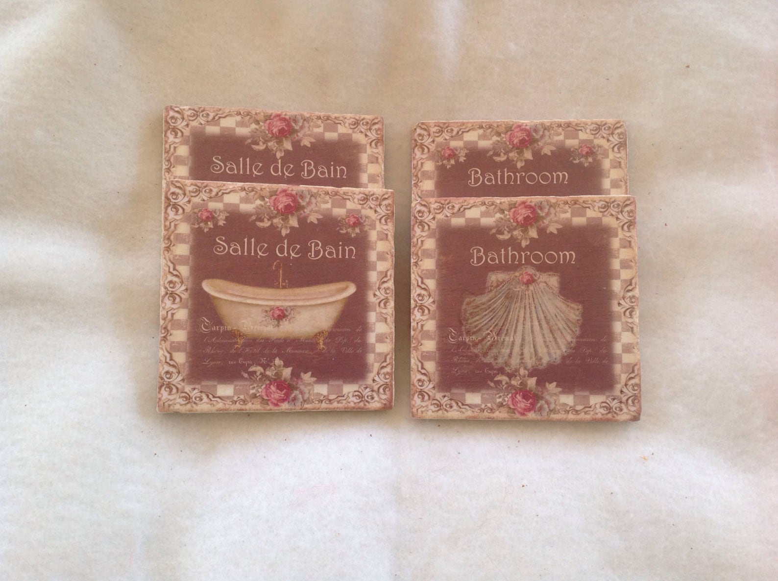 Natural Stone Shabby Chic Claw Foot Tub Coasters Beverage - Etsy