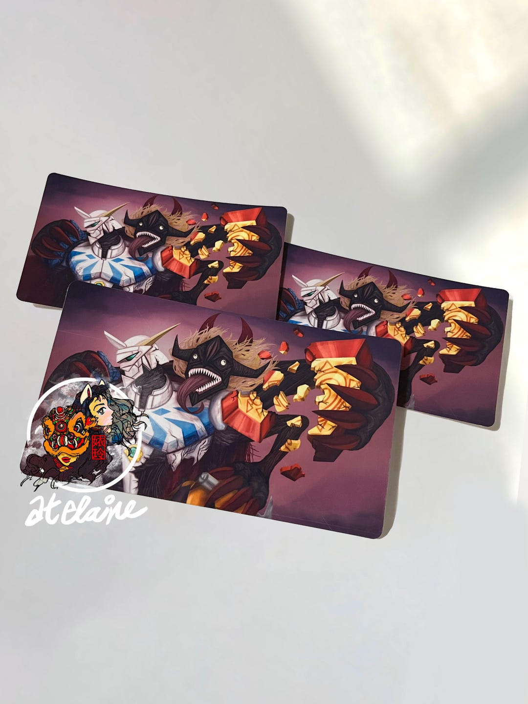 Digimon-inspired Omnimon X Diaboromon Stickers Digimon Stickers 2 Sizes ...