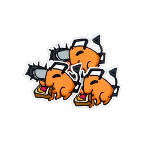 Chainsaw Man Stickers Denji on White Castle and Pochita Toast Stickers ...