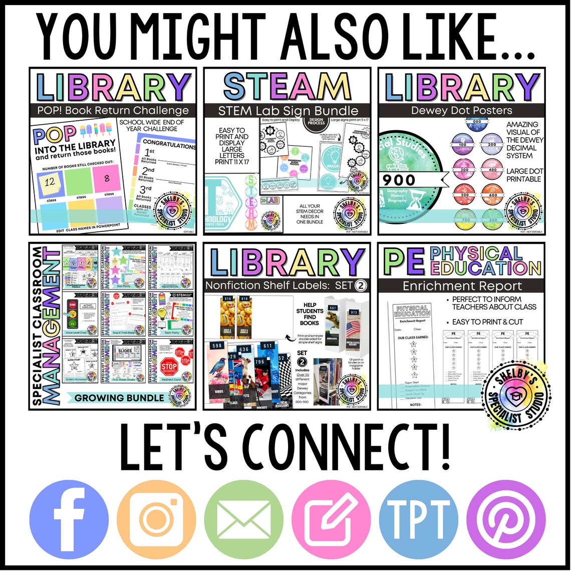 Dewey Dots ｜nonfiction Library Sign + FREE Just Dewey It Header - Etsy