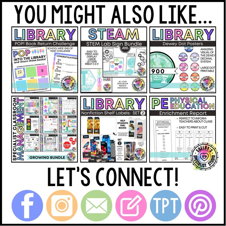 Dewey Dots ｜nonfiction Library Sign + FREE Just Dewey It Header - Etsy