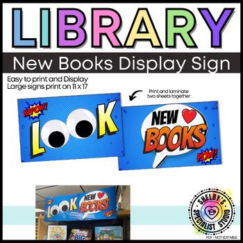 LOOK! New Books ｜library Display Sign - Etsy