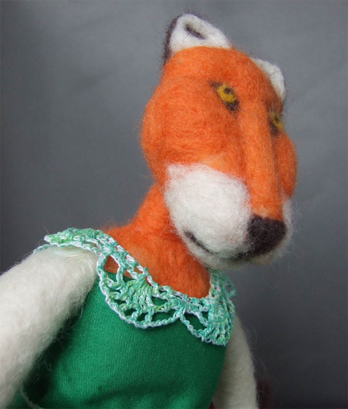 Needle Felted Art Doll, Lady Into Fox, OOAK, Fox Lady, Kitsune, Foxy ...