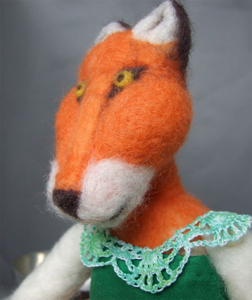 Needle Felted Art Doll, Lady Into Fox, OOAK, Fox Lady, Kitsune, Foxy ...
