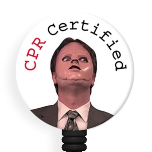 Dwight CPR Certified 1.5 Inch Button Available in a Pin - Etsy