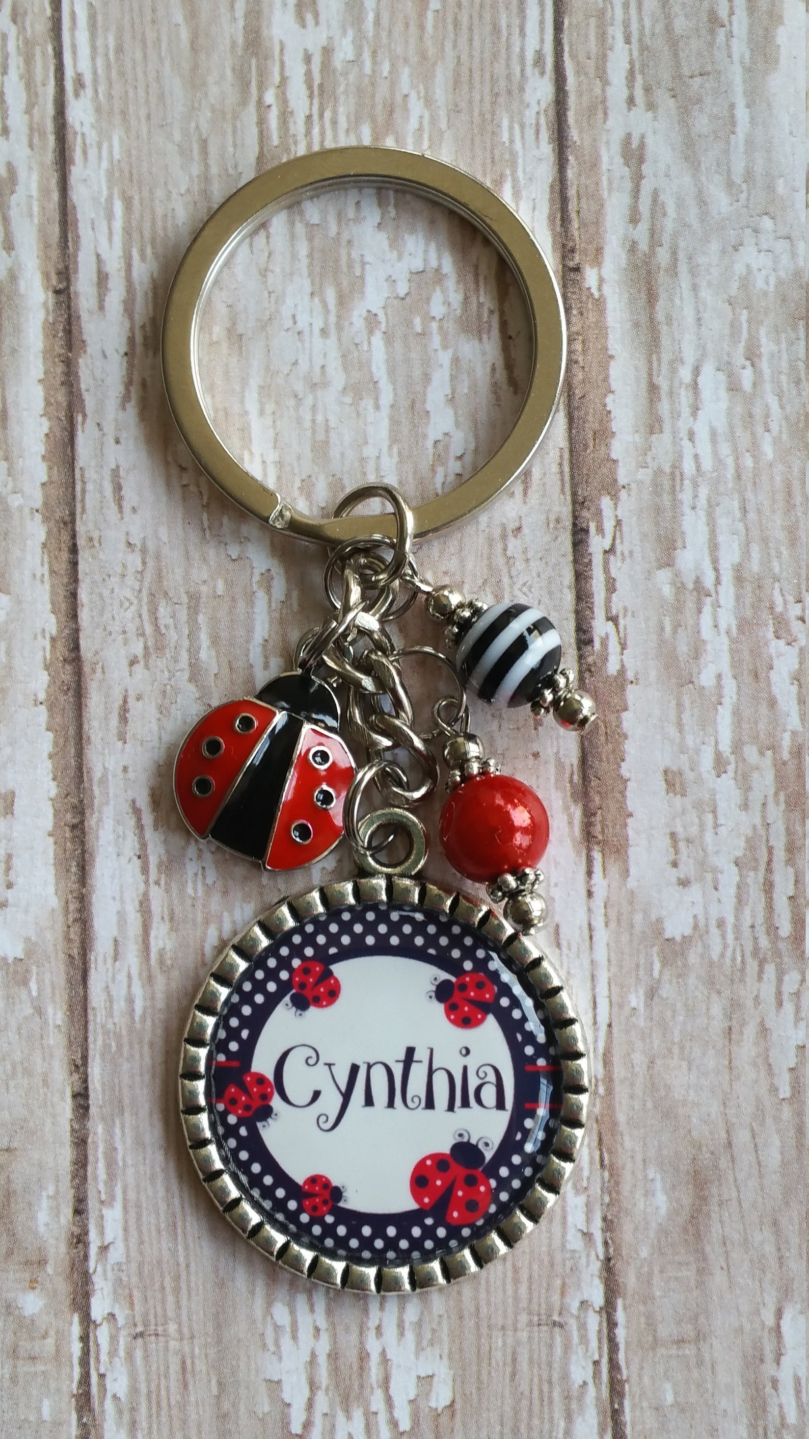 Personalized Ladybug Key Chain Please Read Description - Etsy
