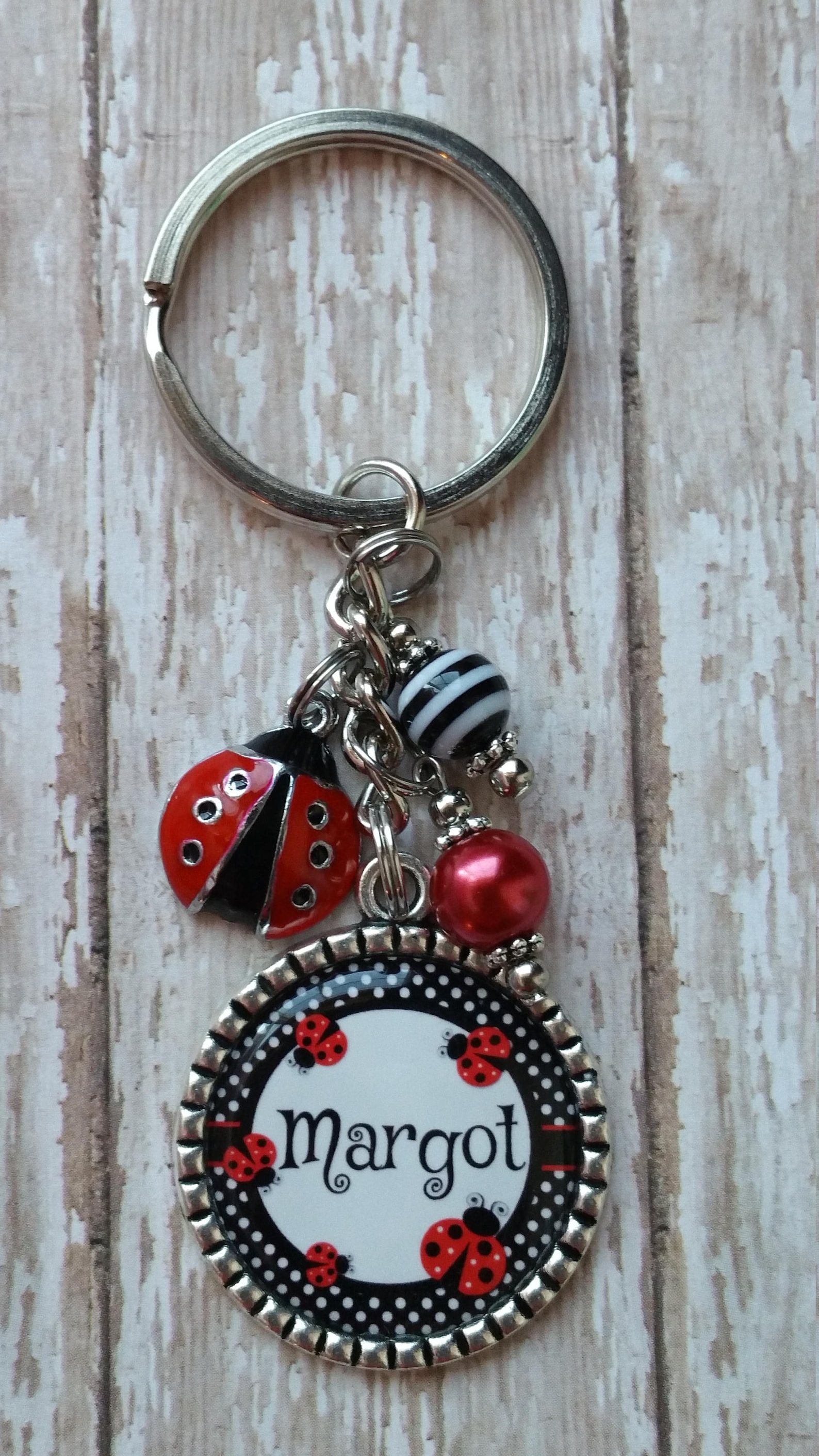 Personalized Ladybug Key Chain Please Read Description - Etsy
