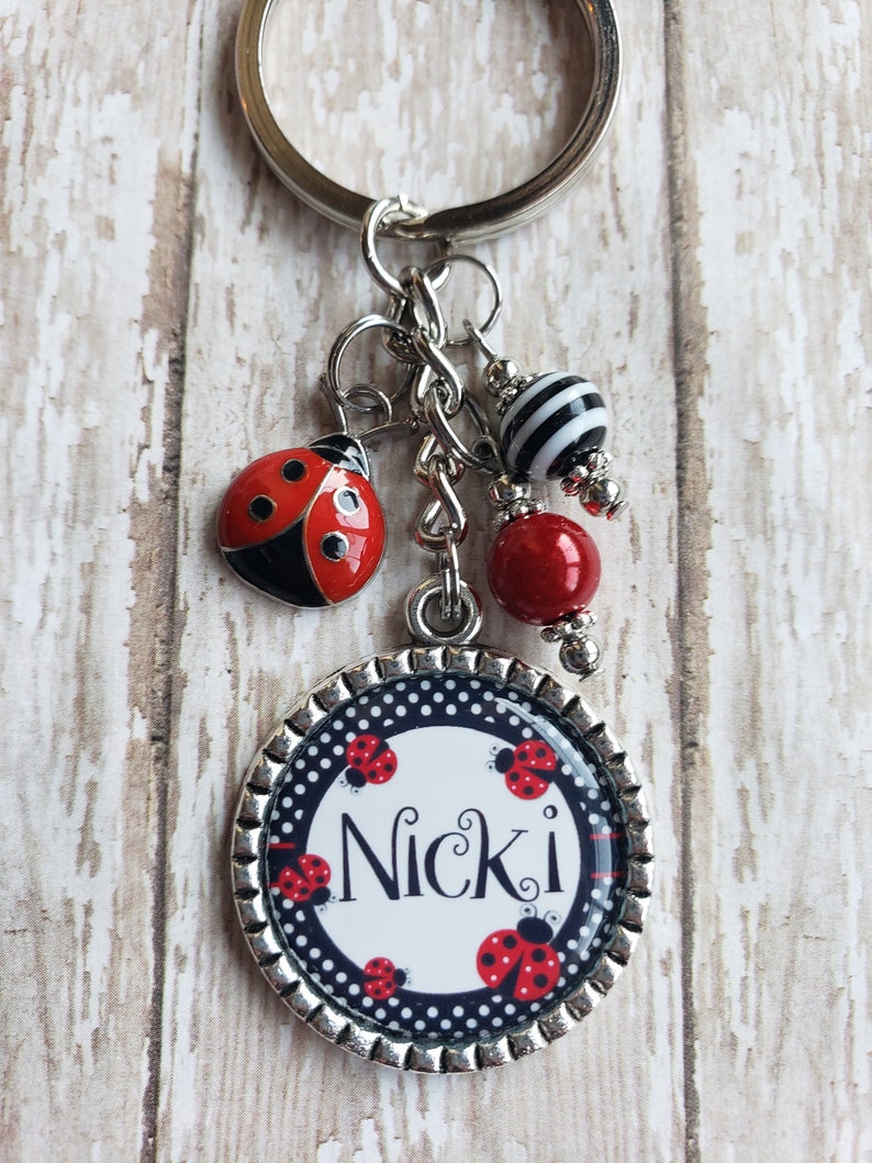 Personalized Ladybug Key Chain Please Read Description - Etsy