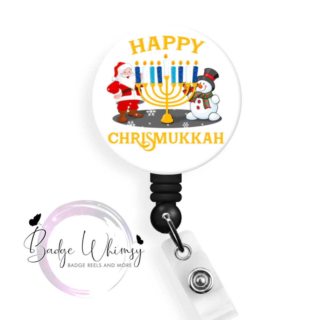 Happy Chrismukkah - Christmas and Hanukkah - 1.5 Inch Button ...