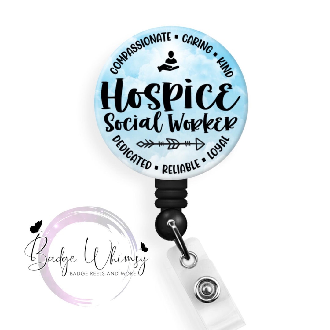 Hospice Social Worker - 2 Designs to Choose From - 1.5" Button! Choose ...
