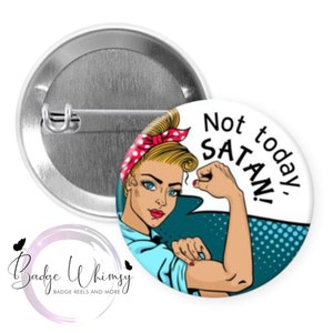 Set of 4 Retro/funny Women 1.5 Inch Button Magnets or Pins - Flat Rate ...