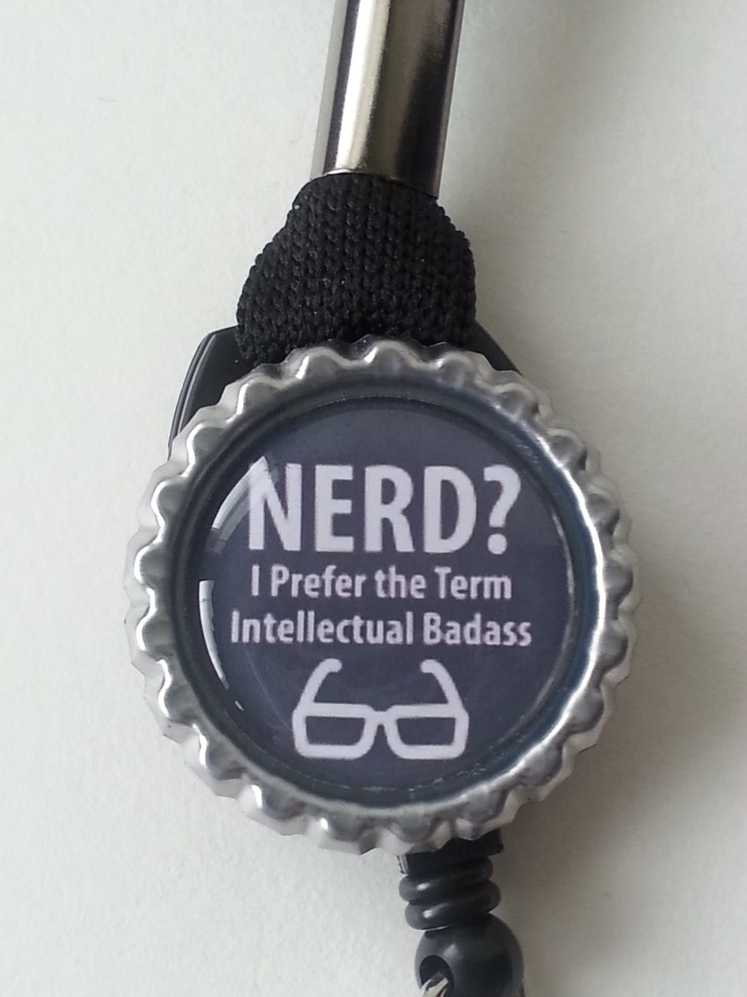 Lanyards With ID Badge Reel - Nerd? - Prefer Intellectual Badass - Flat ...
