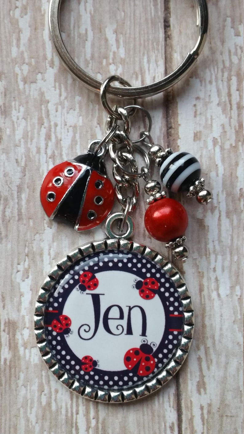 Personalized Ladybug Key Chain Please Read Description - Etsy