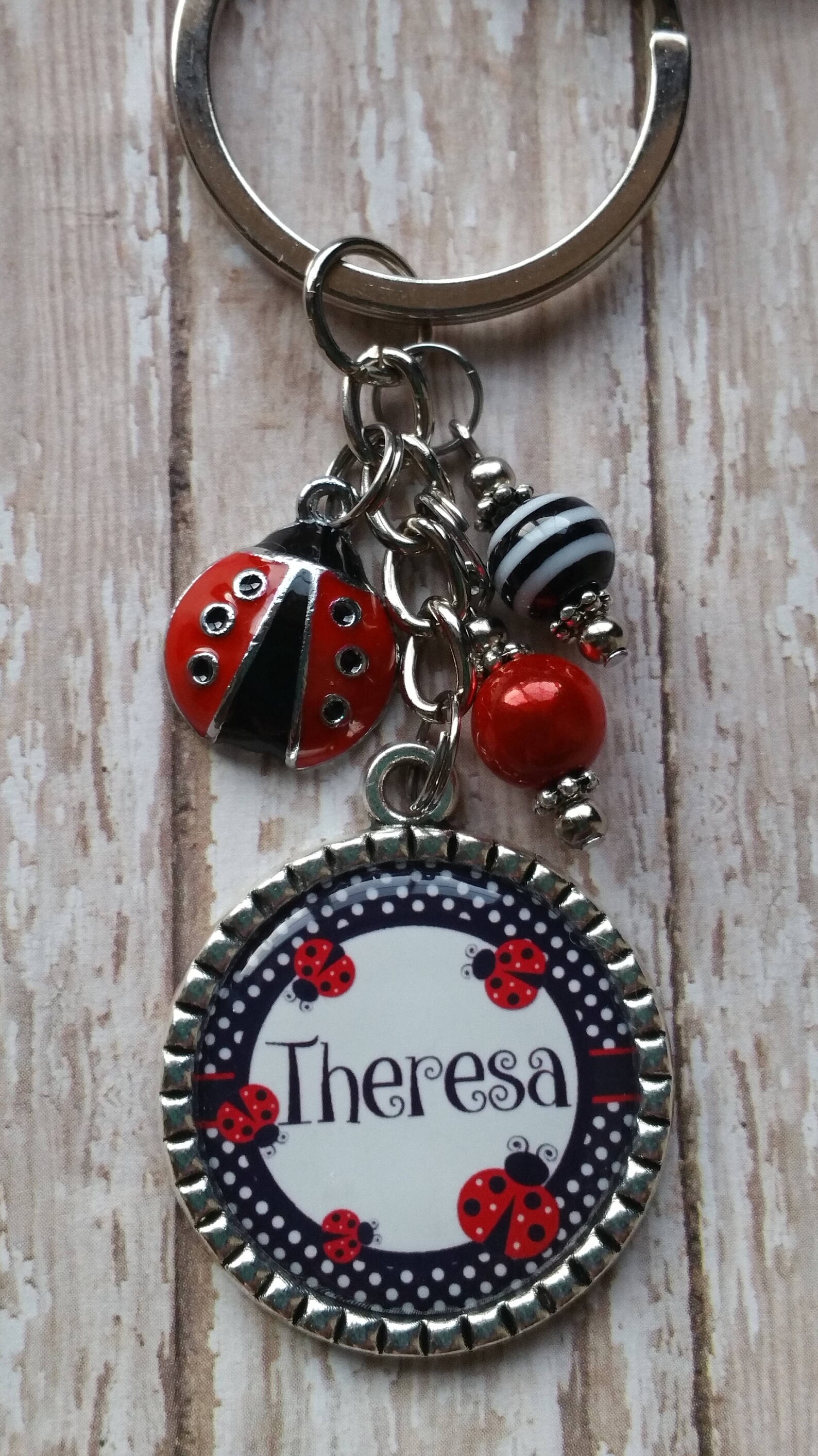 Personalized Ladybug Key Chain Please Read Description - Etsy
