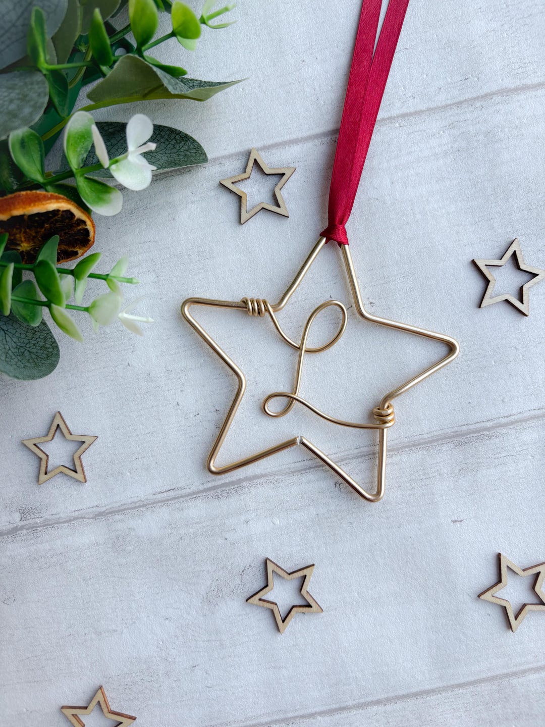 Personalised Wire Star - Star Bauble - Christmas Decoration - Wire ...