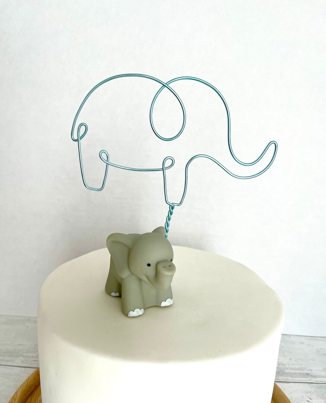 Baby Elephant Wire Cake Topper Baby Shower New Baby Keepsake - Etsy UK
