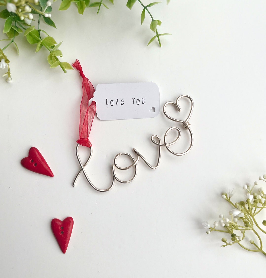 Wire Love Hanger - Valentines Gift - Love Gift - Wire Gift - Etsy UK